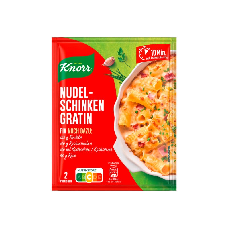 Knorr Fix Nudel-Schinken Gratin 32g - Lebensmittel-Versand.eu | Leben