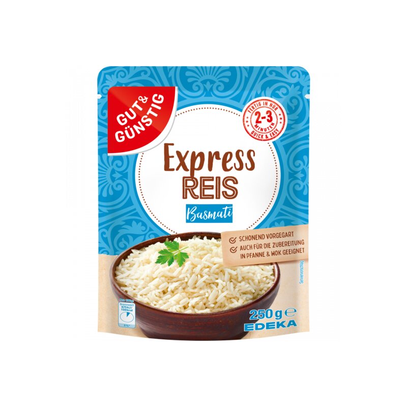 GUT&GÜNSTIG Express Reis Basmati 250g - Lebensmittel-Versand.eu | Leb