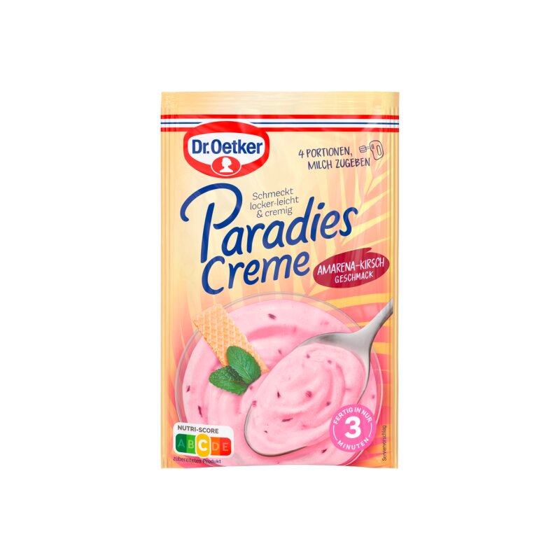 Dr.Oetker Paradies Creme des Jahres Amarena-Kirsch Geschmack für 300m
