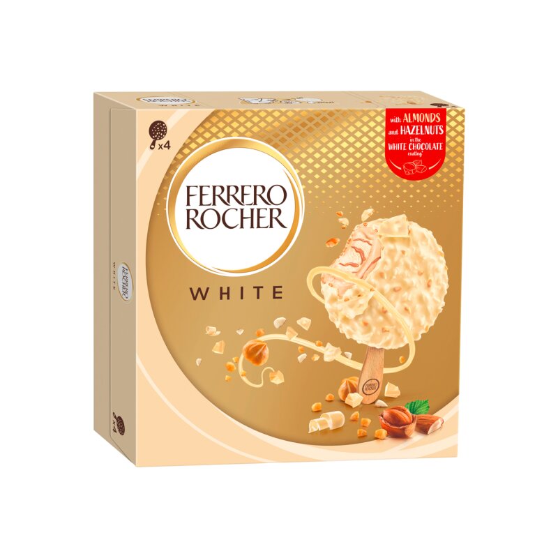 Ferrero Rocher White Ice Cream Stick 4x70ml - Lebensmittel-Versand.eu