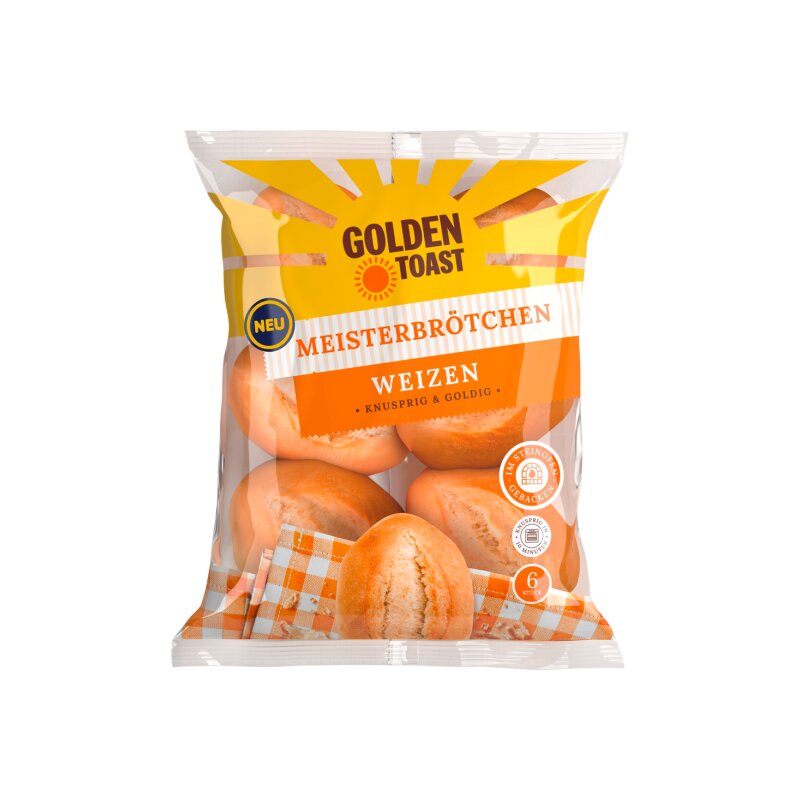 Golden Toast Meisterbrötchen Weizen 6ST 480g - Lebensmittel-Versand.e