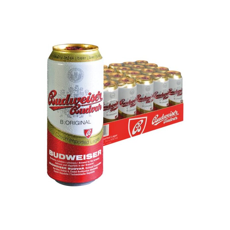 Budweiser Budvar Premium Lager 24x0,5l - Lebensmittel-Versand.eu | Le