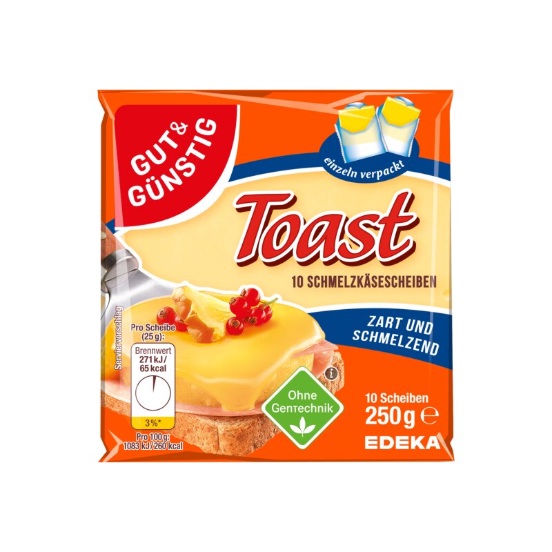 G&G Schmelzk.Sch.Toast 45%250g - Lebensmittel-Versand.eu | Lebensmitt
