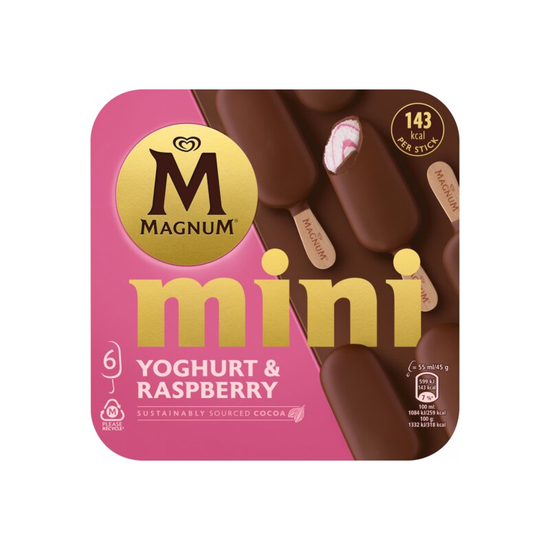 Magnum Mini Yog.&Rasp.6ST330ml - Lebensmittel-Versand.eu | Lebensmitt