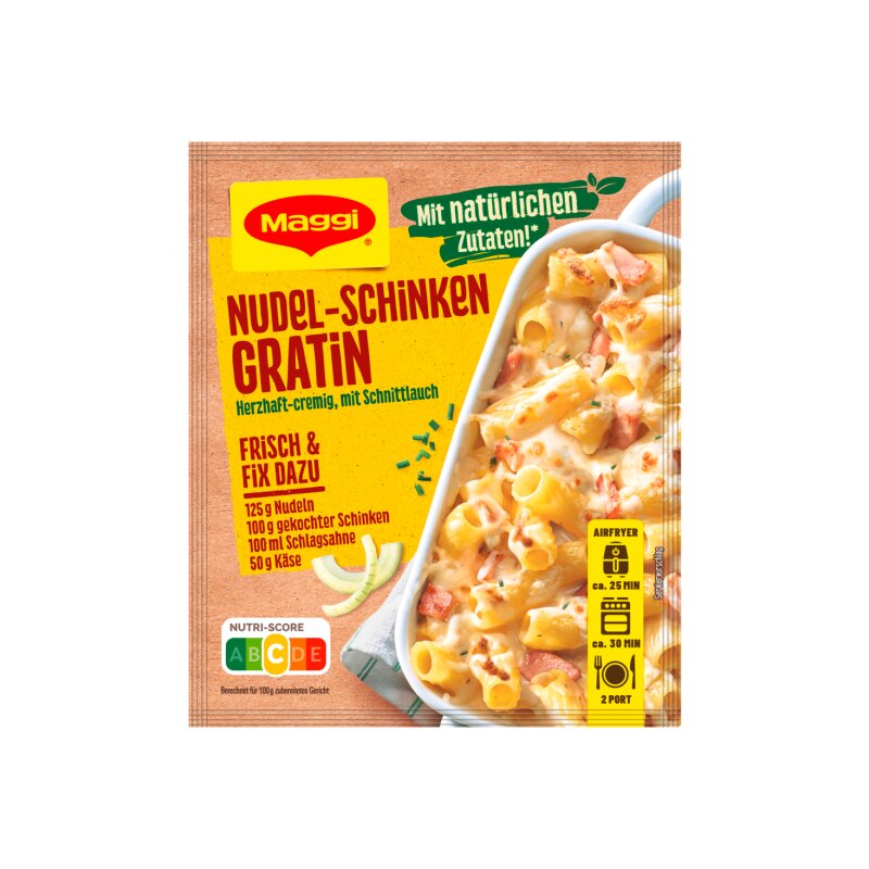 Maggi Fix Nudel Schinken Gratin 33g - Lebensmittel-Versand.eu | Leben