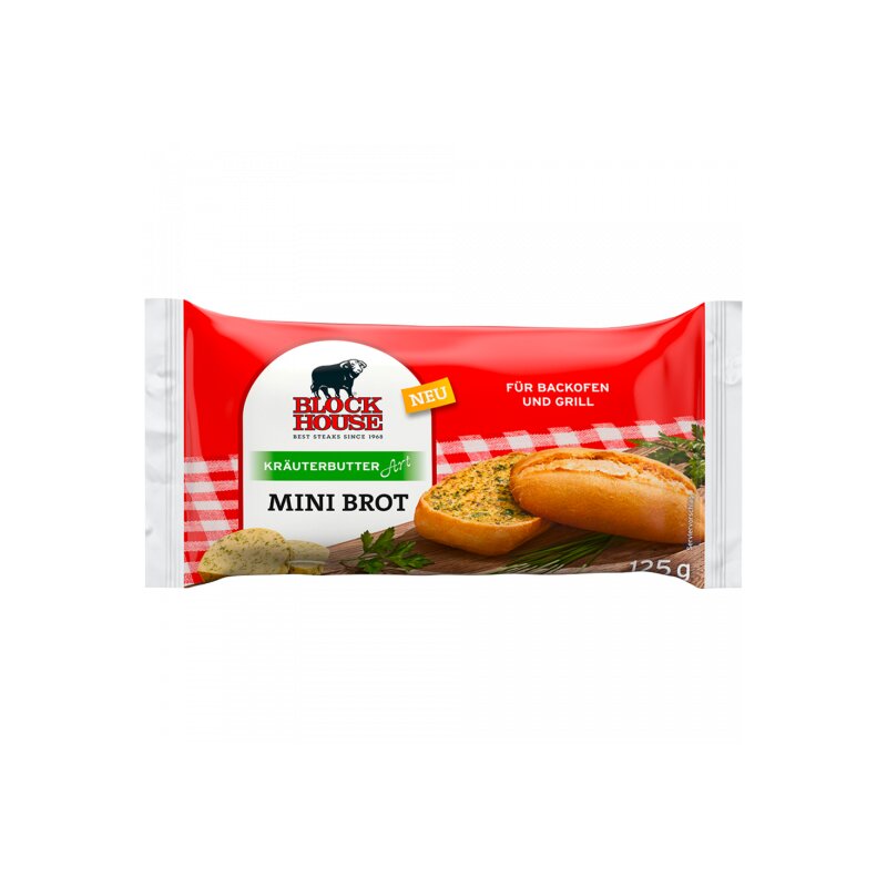 Block House Mini Brot Kräuterbutter Art 125g - Lebensmittel-Versand.e