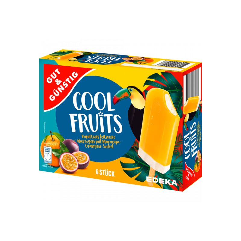 Gut & Günstig Cool Fruits Orange-Maracuja 6x60ml - Lebensmittel-Versa
